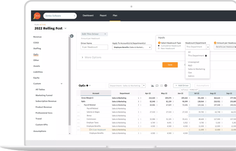 Jirav Business Planning, FP&A, and Forecasting Software Demo Request