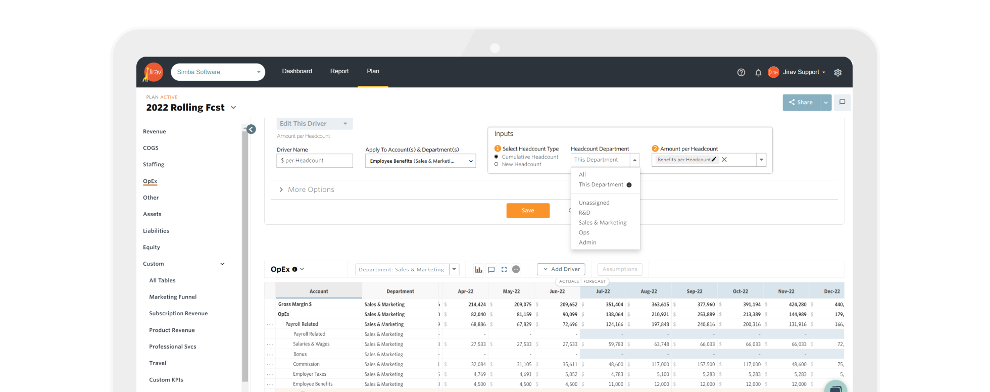 FP&A and Financial Forecasting Software | Jirav